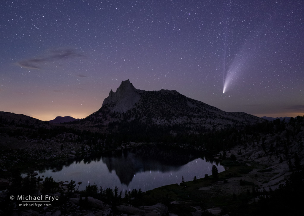 Comet Over an Alpine Lake : Michael Frye Photography