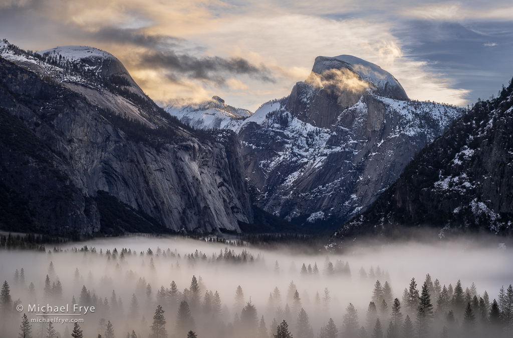 Half Dome and Fog : Michael Frye Photography